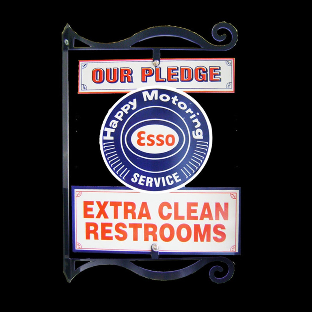 ESSO Restrooms Double Sided Flange Sign Cabin Home Shop Farm Decor - Etsy