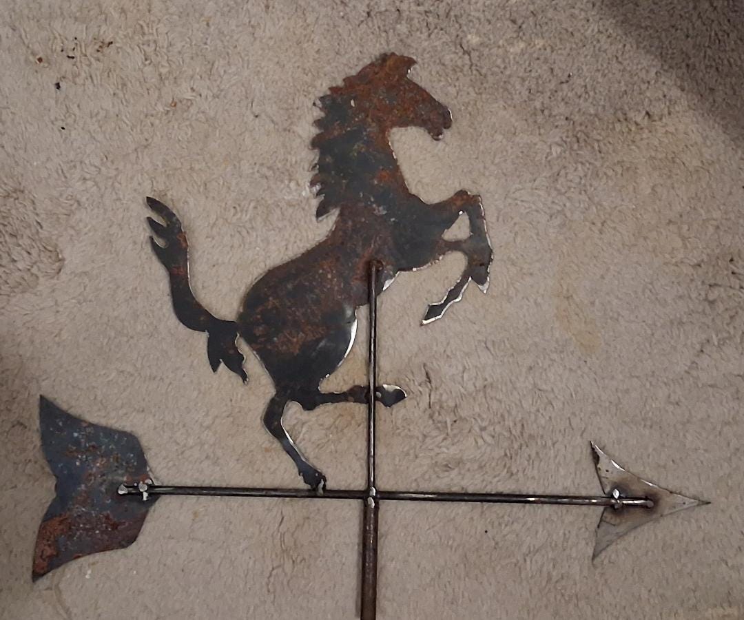 Horse Weathervane Metal Farm Building Roof Top Cupolo Decor - Etsy