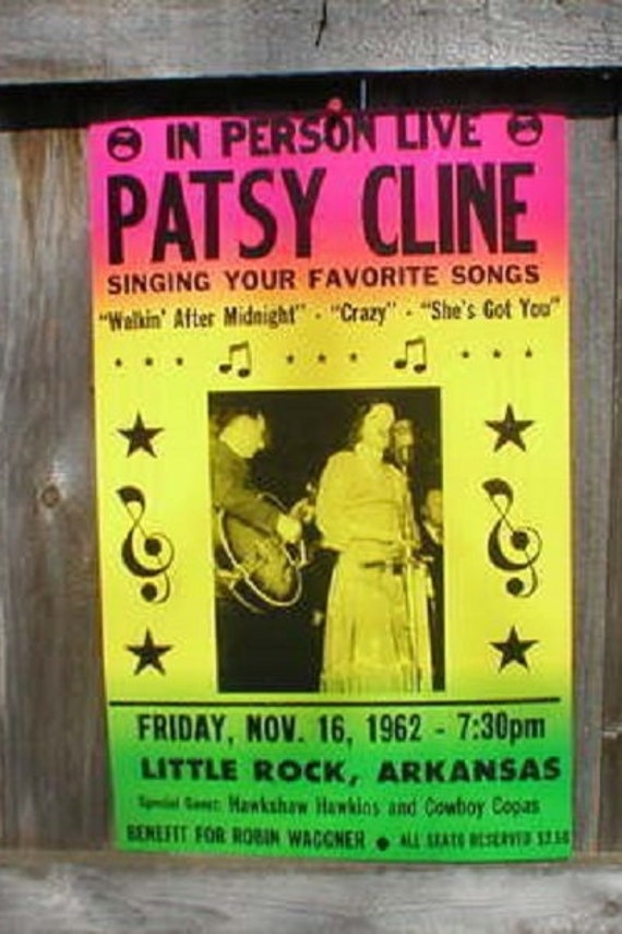 Patsy Cline Concert Poster Heavy Cardstock 14 X 22 | Etsy