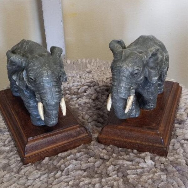 Elephant Bookends - Etsy
