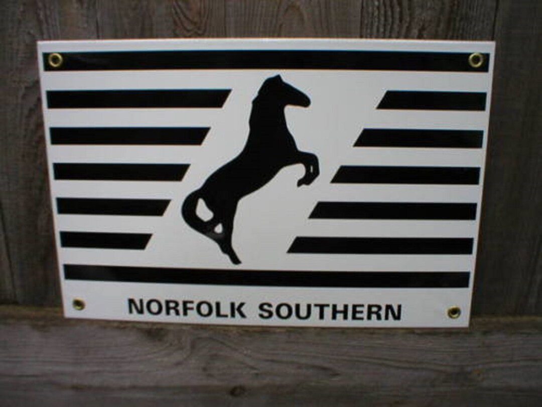 Norfolk Southern RR Railroad Porcelain Sign Home Office Garage Shop ...