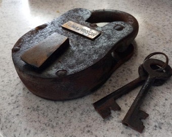NY Insane Asylum Padlock Heavy Brass Plate Jail Prison Cell - Etsy