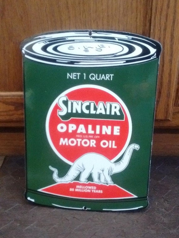 Sinclair Opaline Porcelain Sign Single Sided Gas Station Cabin | Etsy