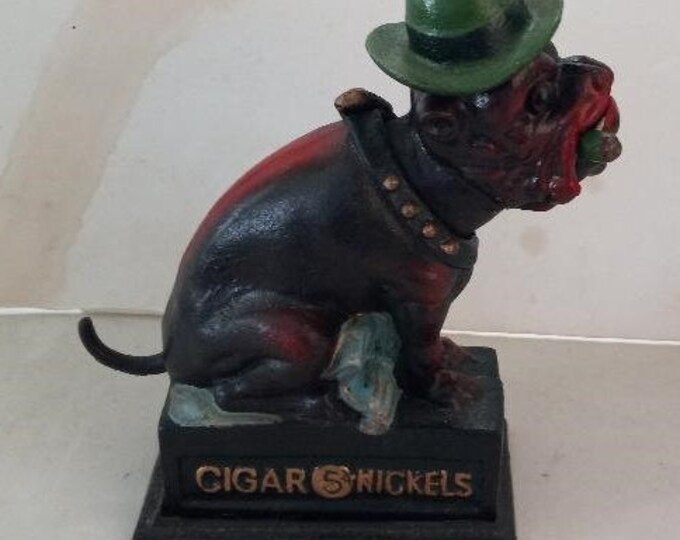 Ole Puffer Bulldog Bank Dog Cast Iron Home Office Entryway Decor - Etsy
