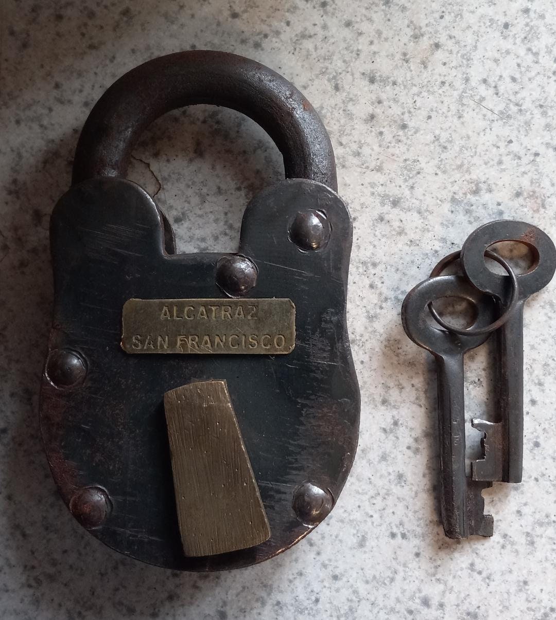 Alcatraz Padlock Heavy Brass Plate Lock Keys Cabin Home Gift Decor - Etsy
