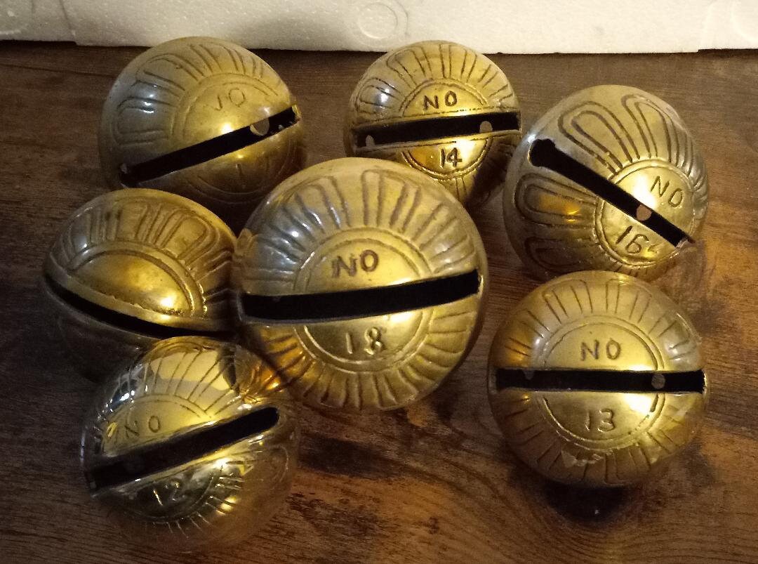 Sleigh Bells Brass 7 Numbered 12 to 18 Christmas Horse Home - Etsy