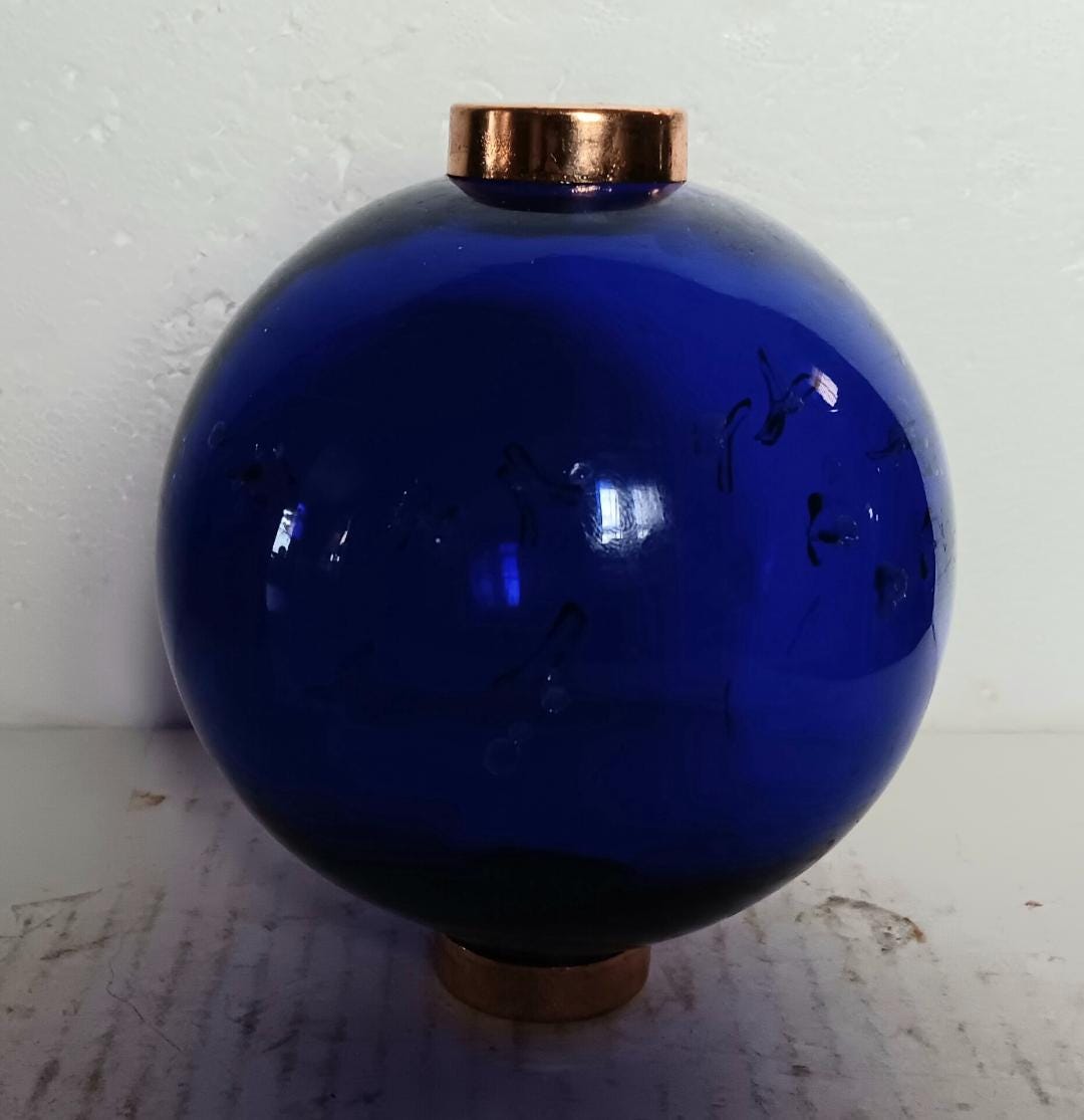 Lightning Rod Glass Ball Blue Home Roof Garden Cabin Shop Barn Decor - Etsy