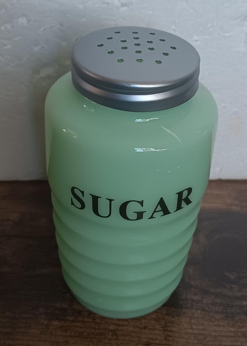 Sugar Shaker Glass Jade Glass 4.5 Inch Kitchen Home Office Gift ...
