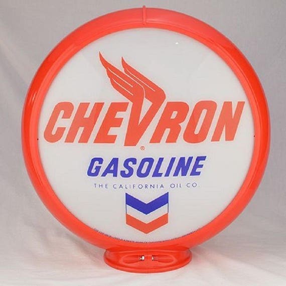 Chevron Gasoline Gas Pump Globe Cabin Home Shop Garage Garden | Etsy