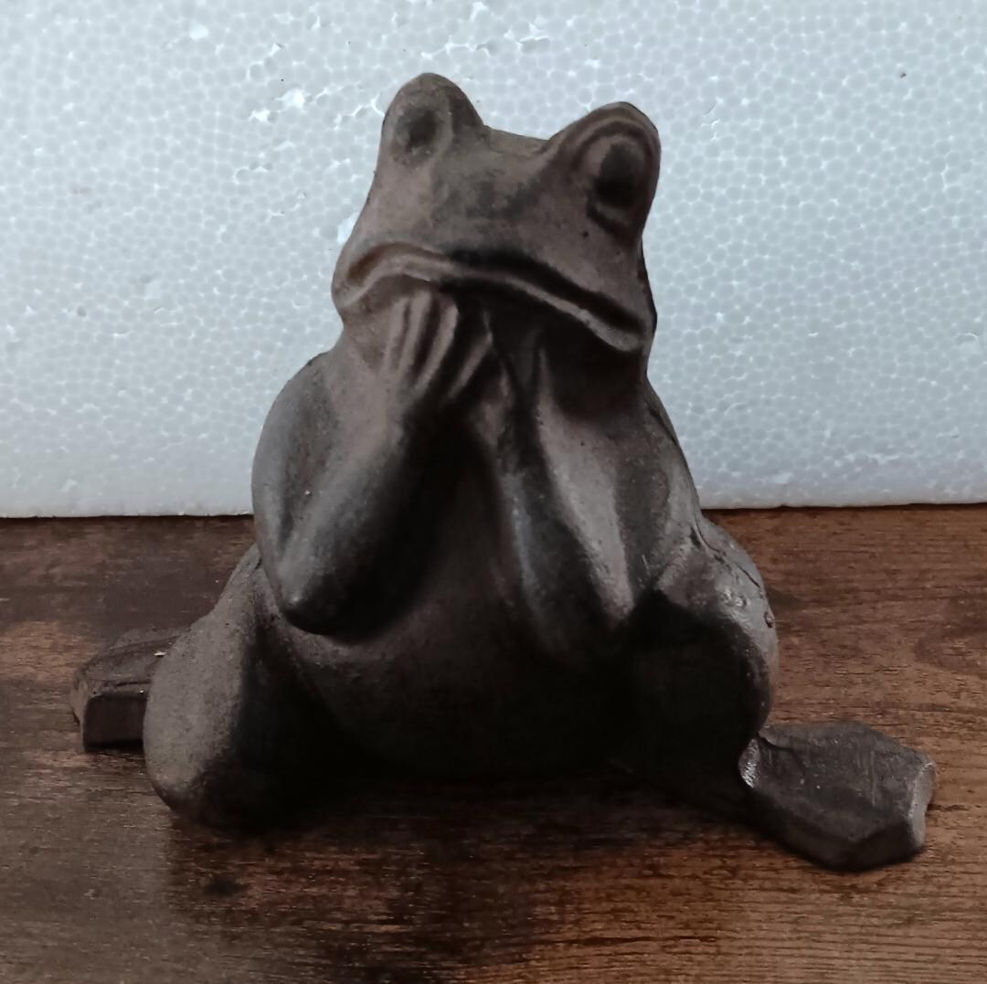 Frog Cast Iron Office Collectible Home Den Porch Decor - Etsy