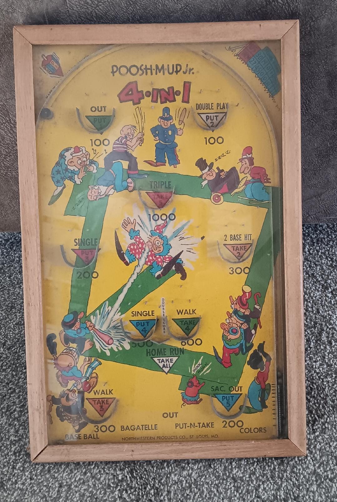 Poosh M up 1930s Baseball Game Toy Home Office Shop Decor - Etsy