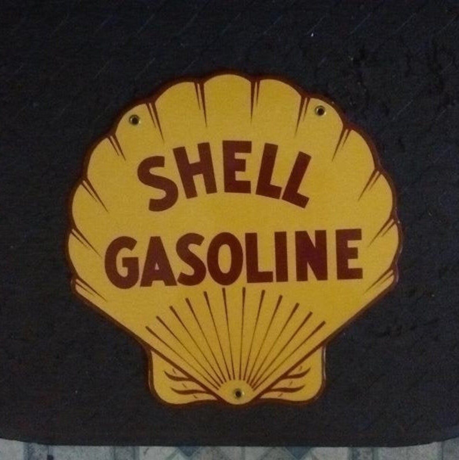 Shell Gasoline Heavy Metal Sign Single Sided Gas Station Cabin - Etsy