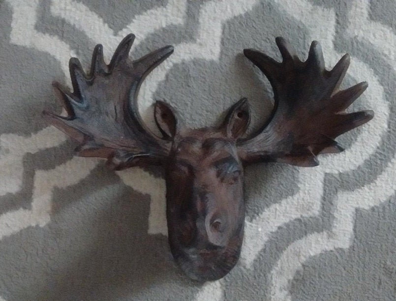 Moose Wall Decor Heavy Cast Iron Cabin Home Gift Shop Decor | Etsy