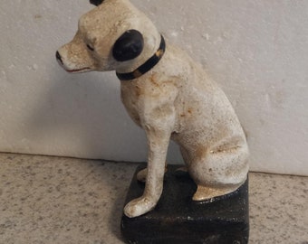 Nipper RCA Dog Bank 4 Inch Cast Iron Heavy Home Garage Shop Barn Decor ...