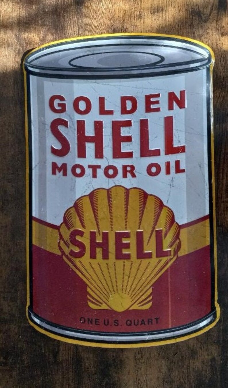 Shell Motor Oil Metal 18 Inch Sign Shop Garage Home Office - Etsy