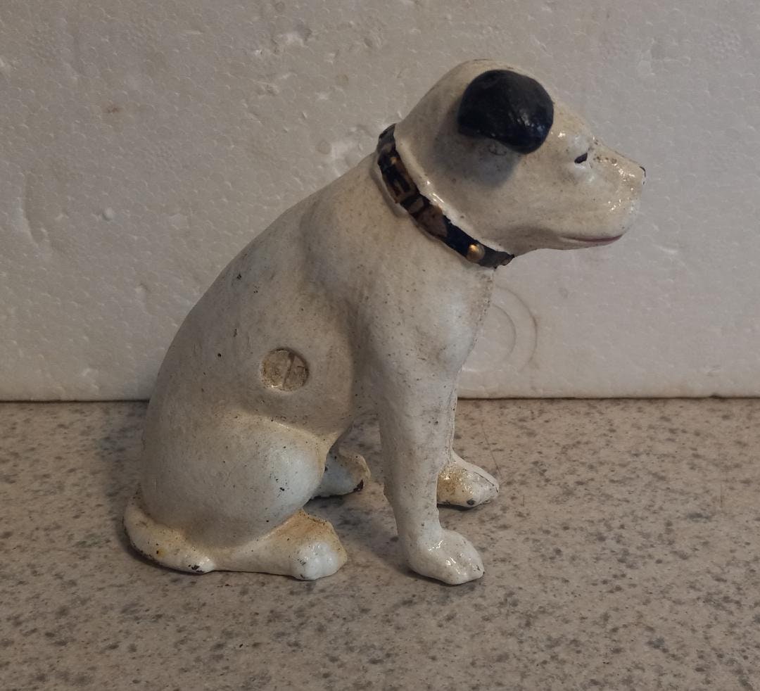 Nipper RCA Dog Bank 4 Inch Cast Iron Heavy Home Garage Shop Barn Decor ...