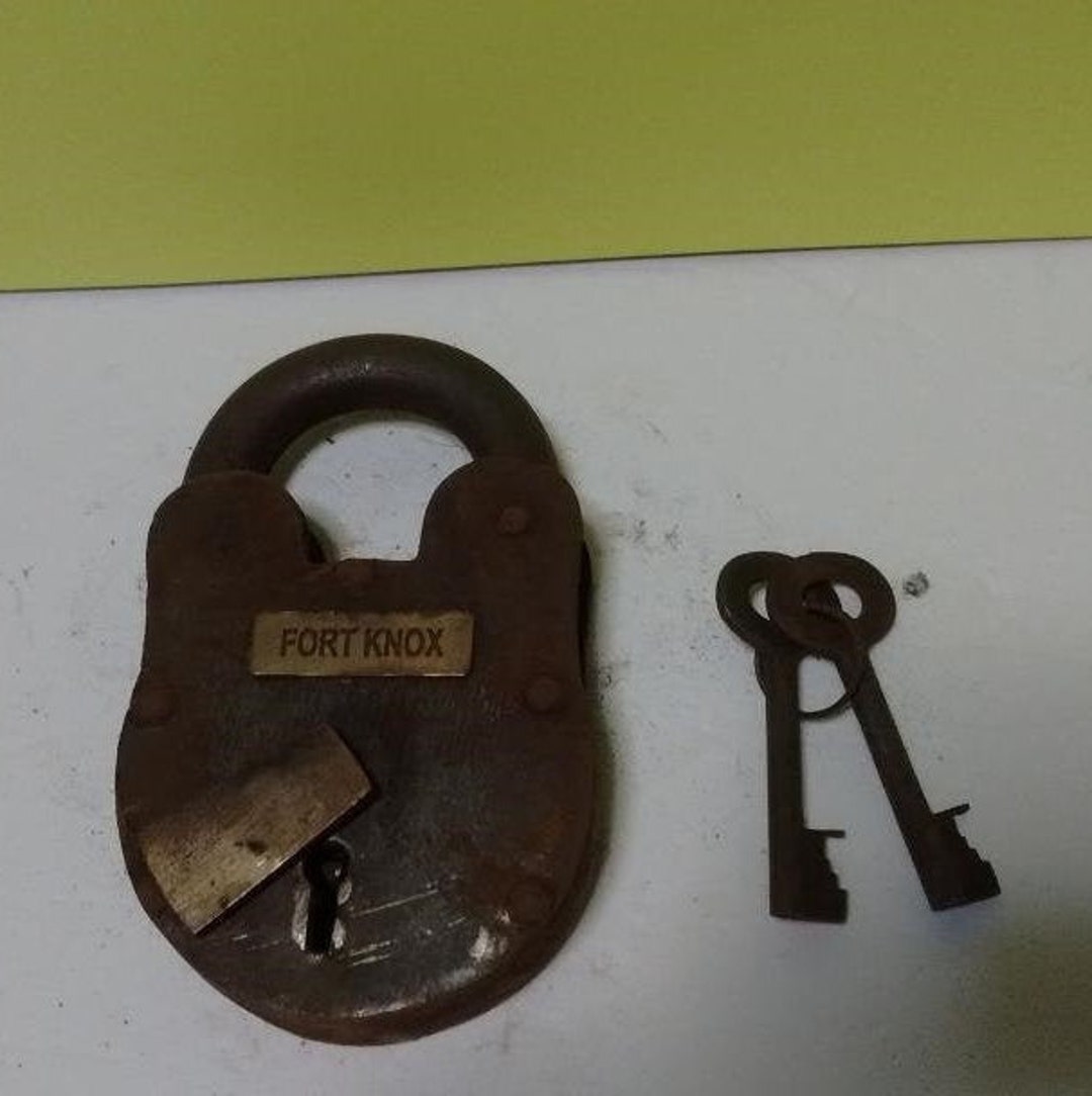 Fort Knox Padlock Heavy Brass Plate Jail Prison Cell - Etsy