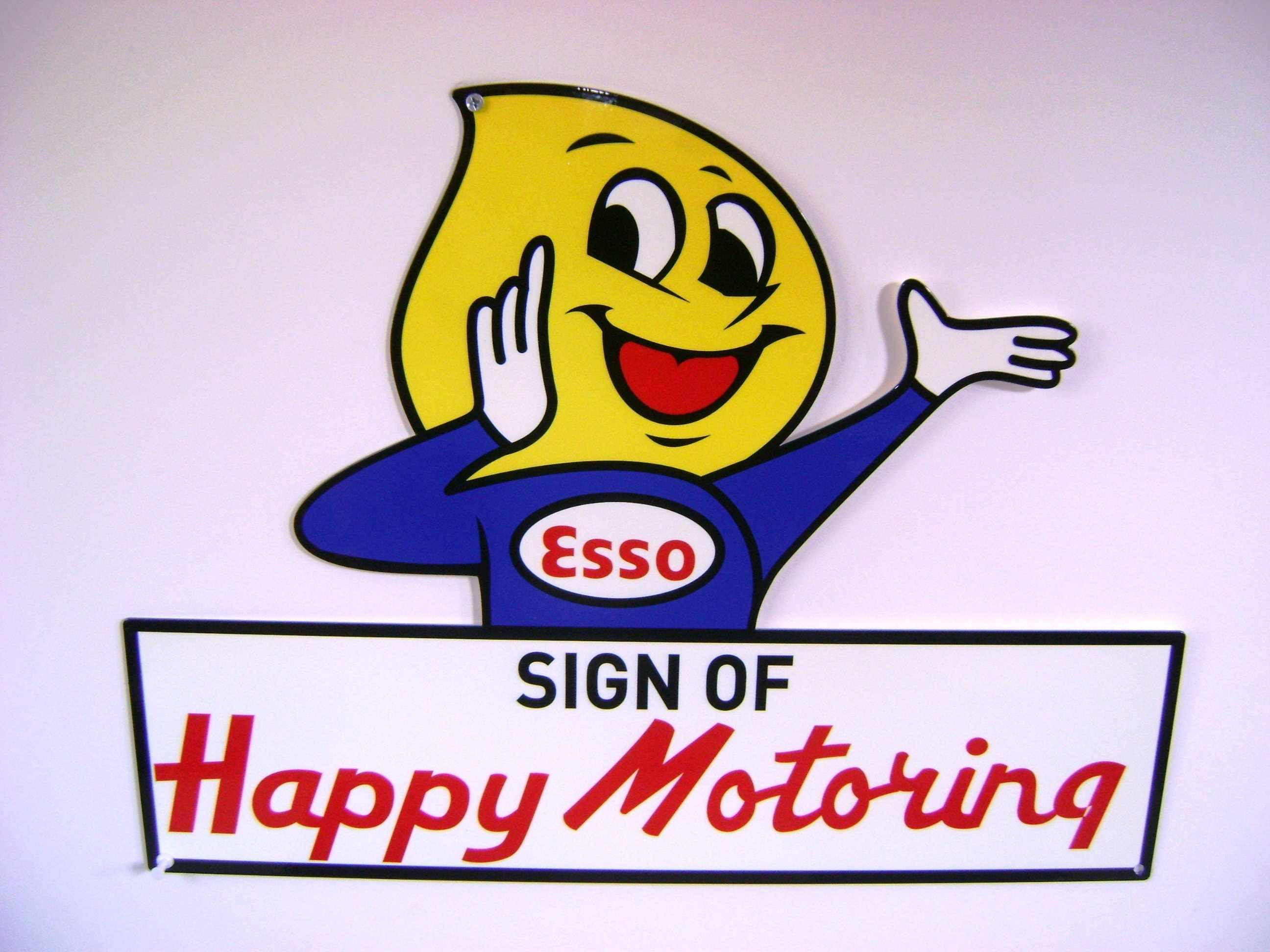 Esso Boy Happy Motoring Heavy Metal Sign Single Sided Gas | Etsy