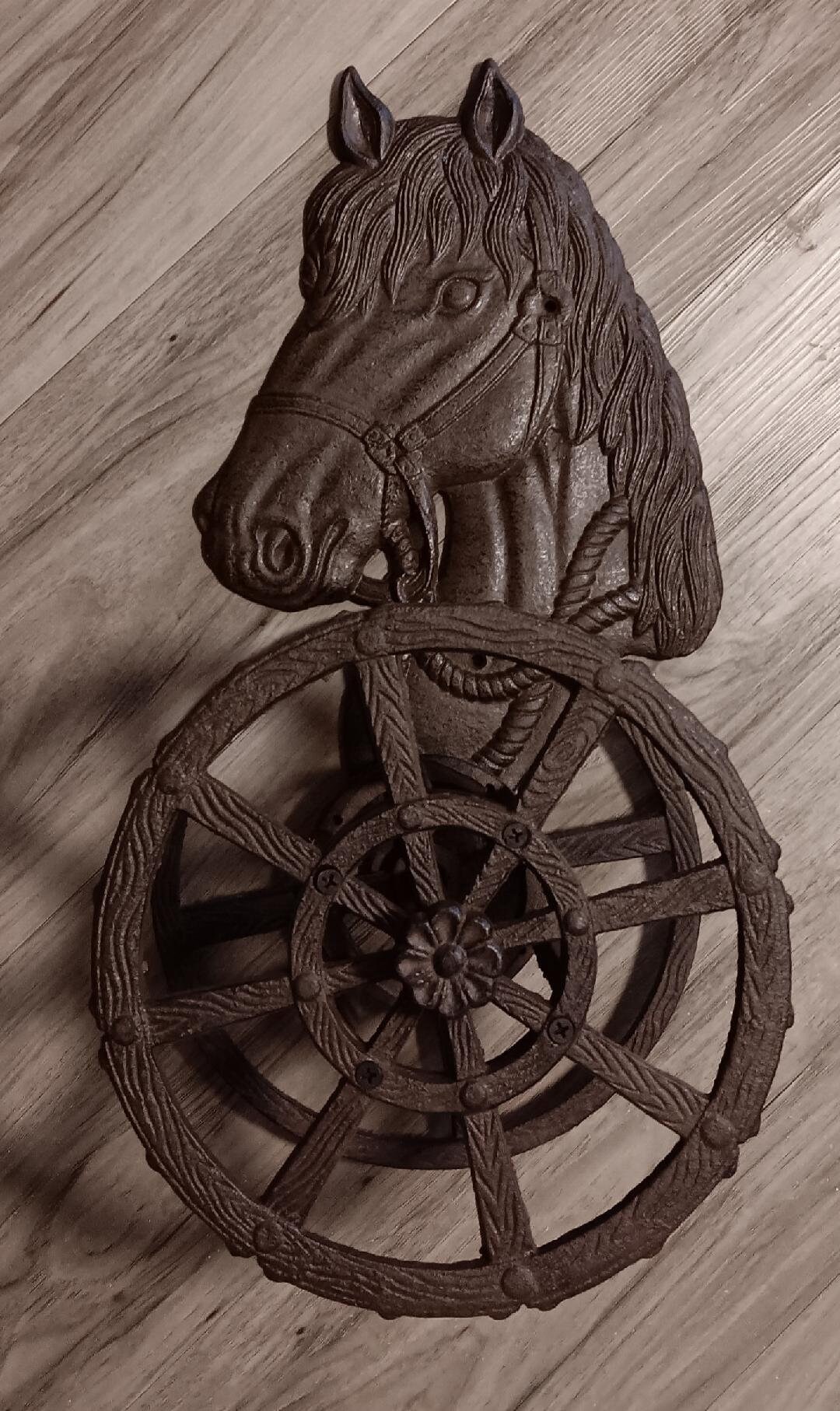 Horse Hose Reel Large 20 Inch Cast Iron Home Collectible Shop - Etsy