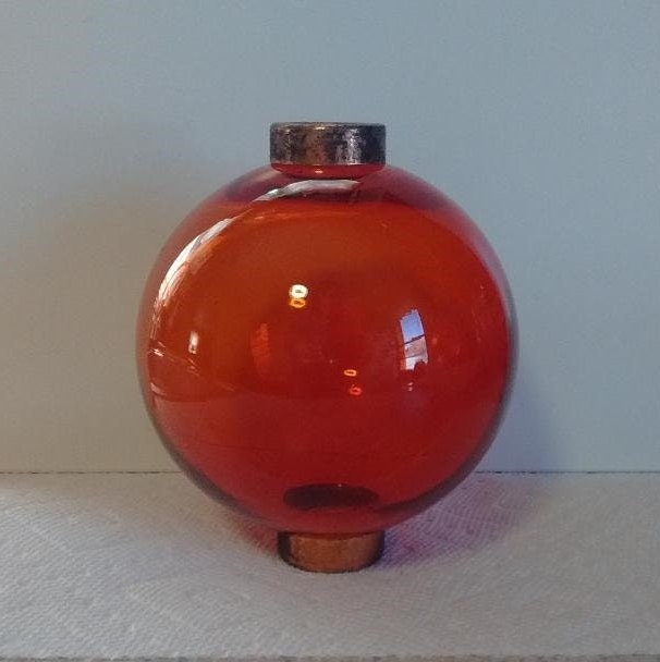 Art & Collectibles Collectible Glass One Red Large Glass Lightning Rod ...