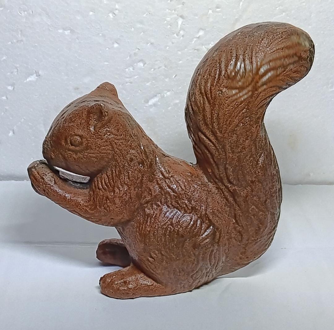 Squirrel Cast Iron 6 Inch Yard Decor Garden Home Entryway Man Cave - Etsy