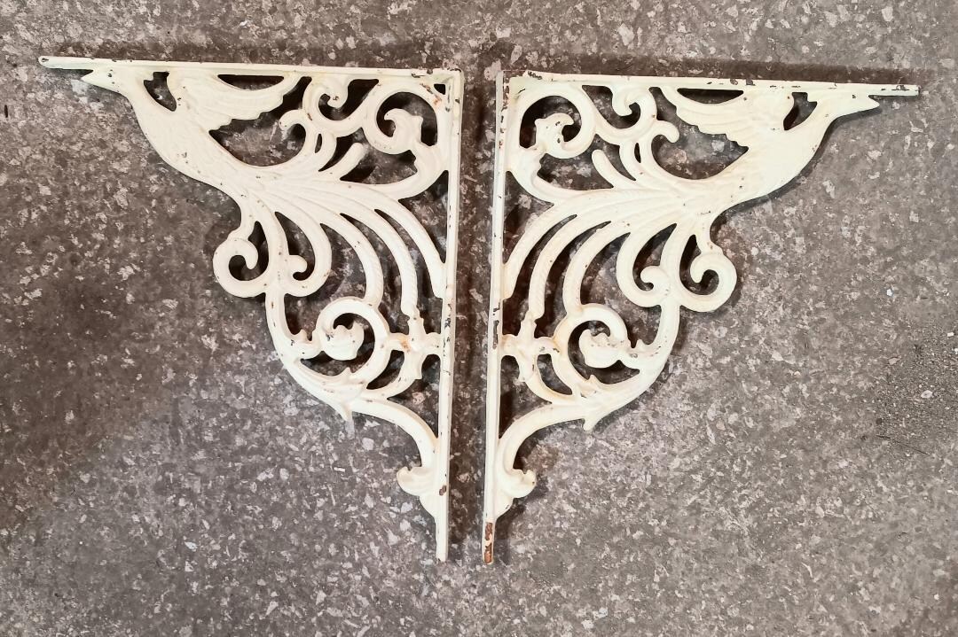 Shelf Brackets Dove Large White Cast Iron Home Office Gift Decor - Etsy
