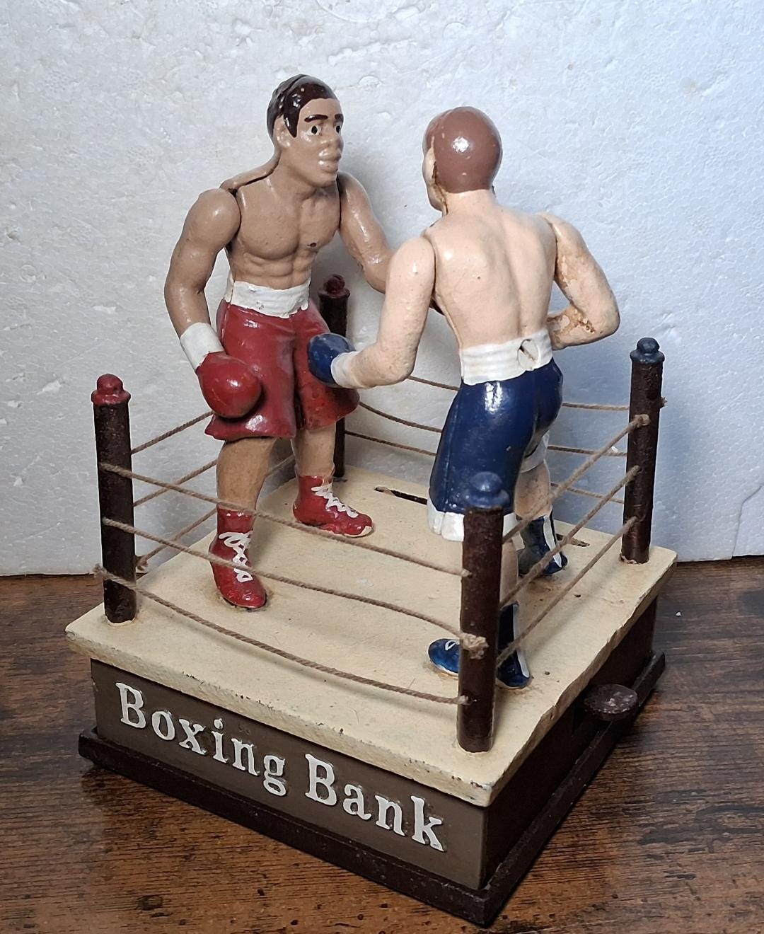 Boxing Cast Iron Mechanical Bank Sports Collectible Home Office - Etsy