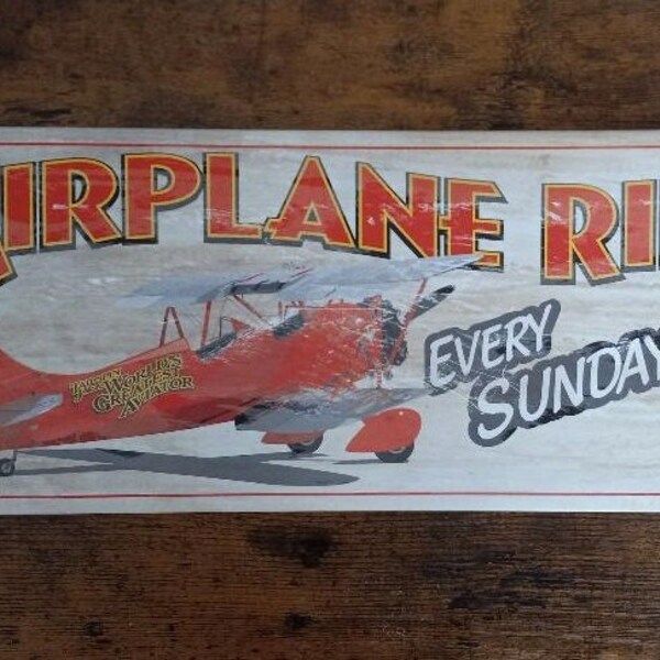 Vintage Airplane Metal Sign - Etsy