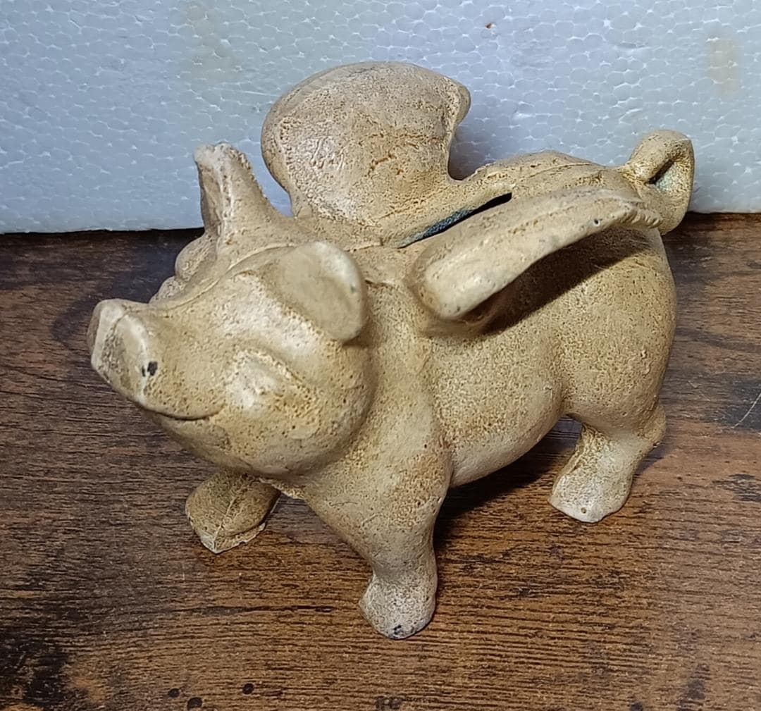 Pig With Wings Bank 4.5 Inch Cast Iron Home Office Shelf Decor - Etsy
