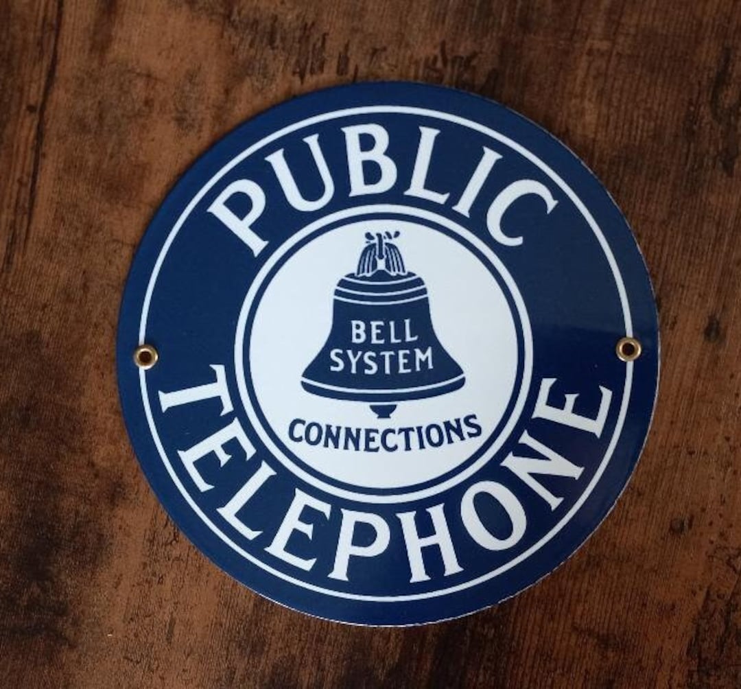 Public Telephone Porcelain Sign Home Office Garage Shop Bar Decor - Etsy