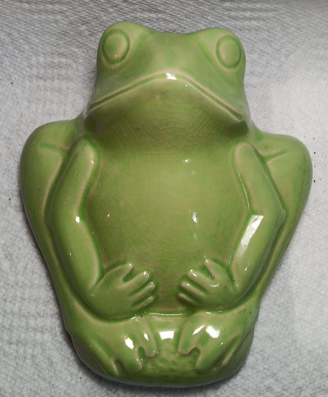 Frog Planter Green Glass Home Office Gift Collectible - Etsy