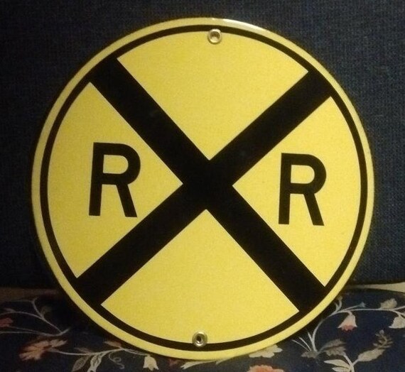 Porcelain RR Railroad Single Sided Sign Train - Etsy