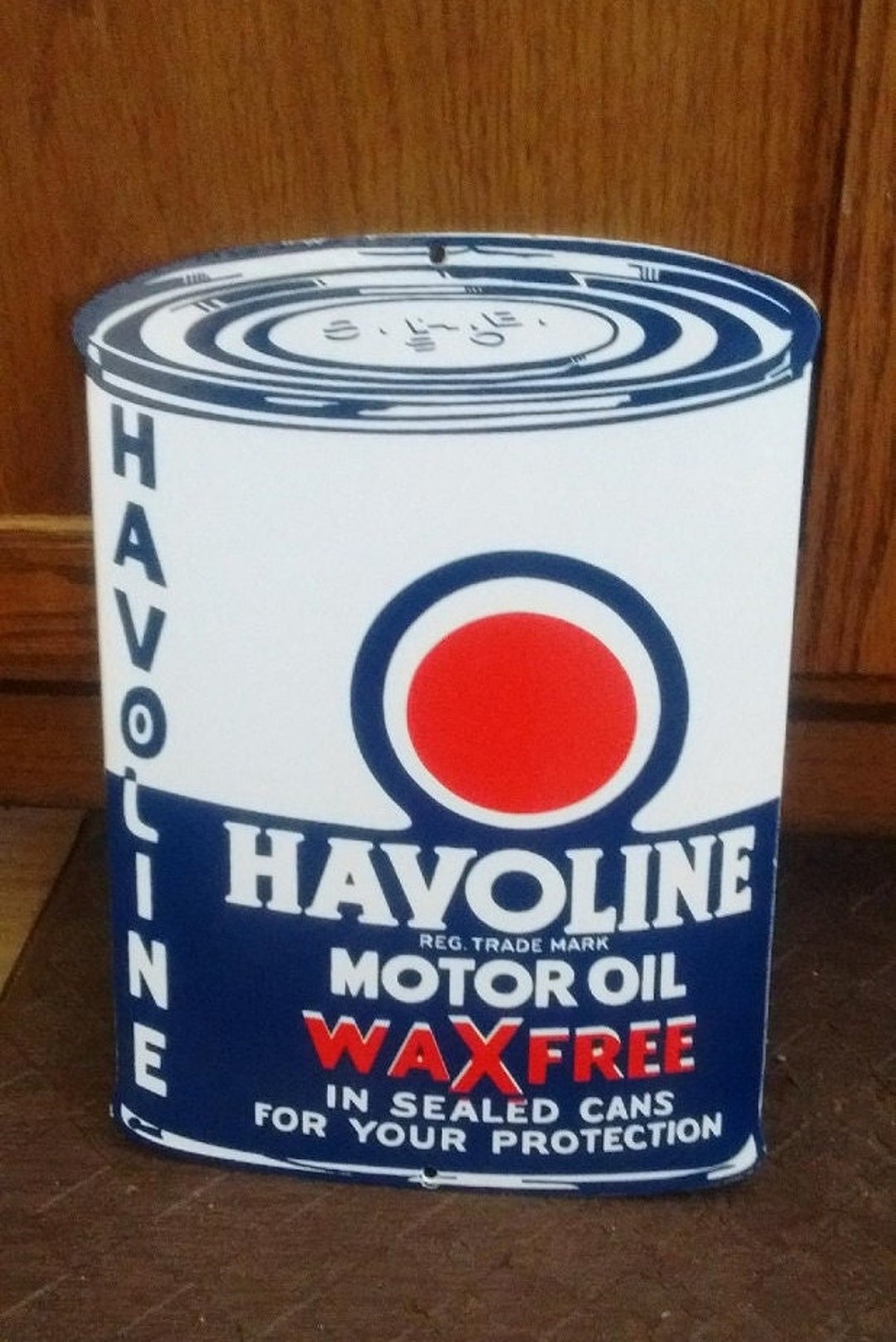 Havoline Porcelain Sign Single Sided Gas Station Cabin Home Garage Shop ...