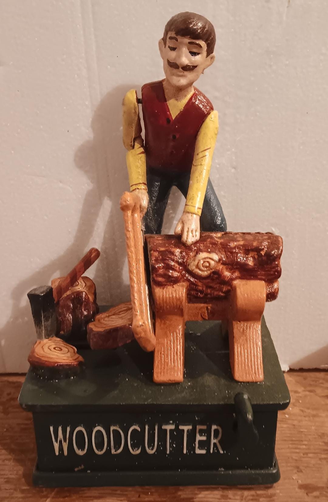 Woodcutter Heavy Cast Iron Bank Home Gift Shop Decor - Etsy