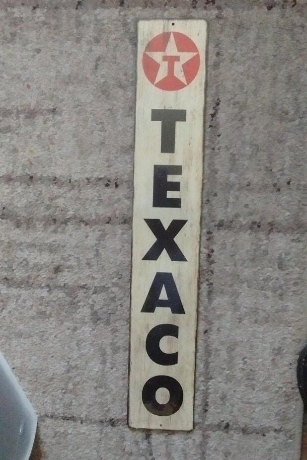 Texaco Vertical Sign 24 Inch Office Garage Shop Decor - Etsy