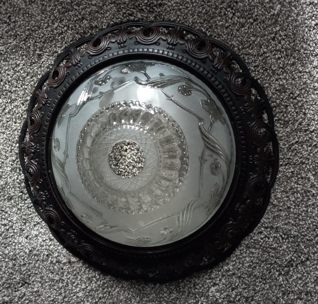 White Light Fixture Designs 1940s Metal Bezel Office Home Gift Decor - Etsy