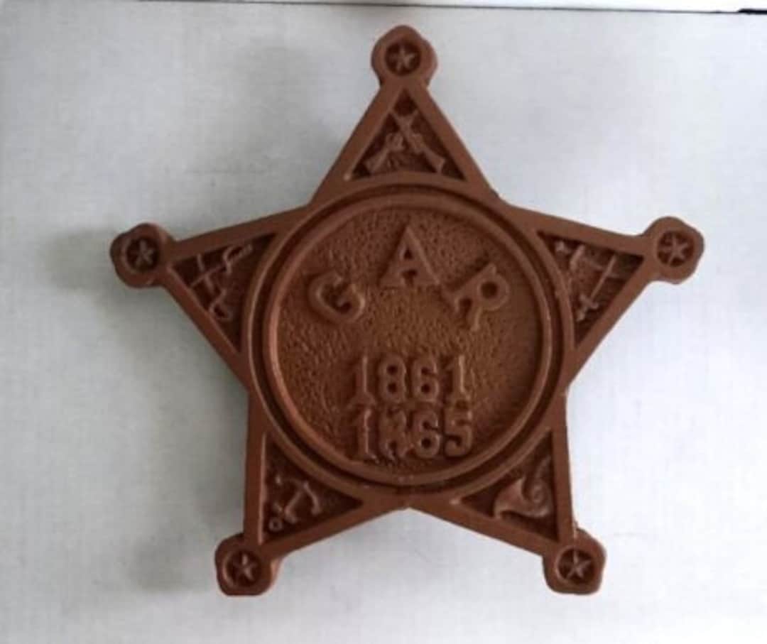 GAR Grave Marker Cast Iron Star Military - Etsy