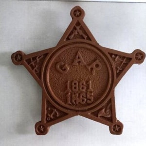 GAR Grave Marker Cast Iron Star Military - Etsy