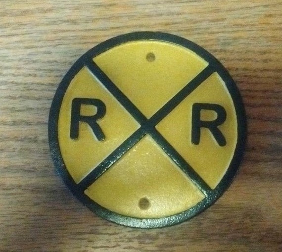 RR Railroad Sign Cast Iron Train Home Garage Shop Office Decor | Etsy