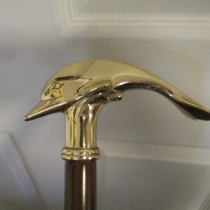 Brass Dolphin Cane Walking Stick Decor - Etsy