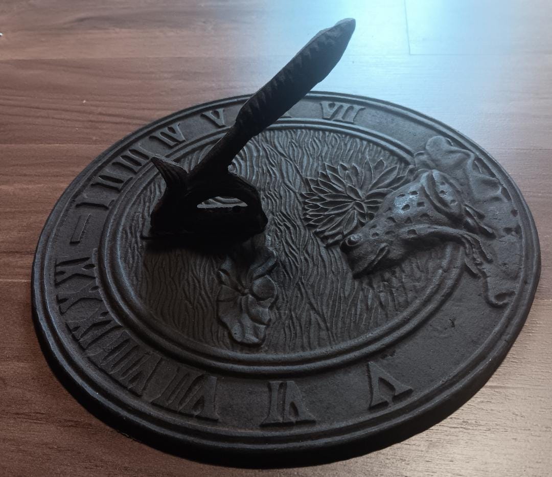Sundial Frog Cast Iron Yard Office Home Garage Shop Decor - Etsy