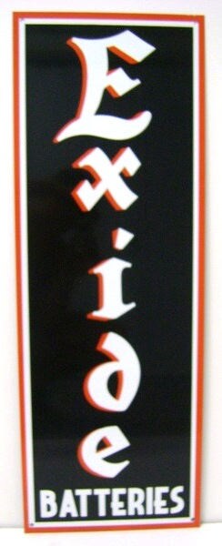 Exide Batteries Heavy Metal Sign Single Sided Gas Station | Etsy