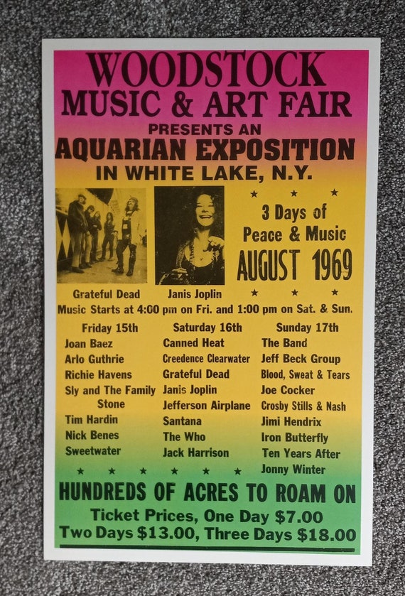 Woodstock Concert Poster