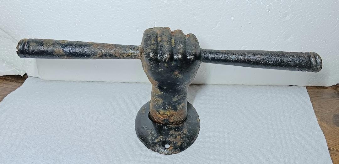 Toilet Paper Hand Cast Iron Heavy Wall Decor Home Shop - Etsy