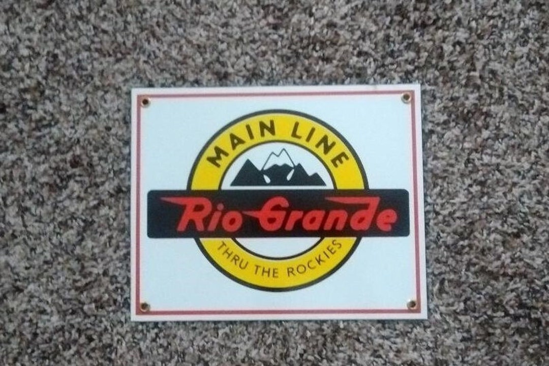Rio Grande Railway Porcelain Sign RR Motor Home Office Garage Shop Bar ...