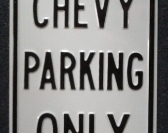 Chevy Parking Sign - Etsy