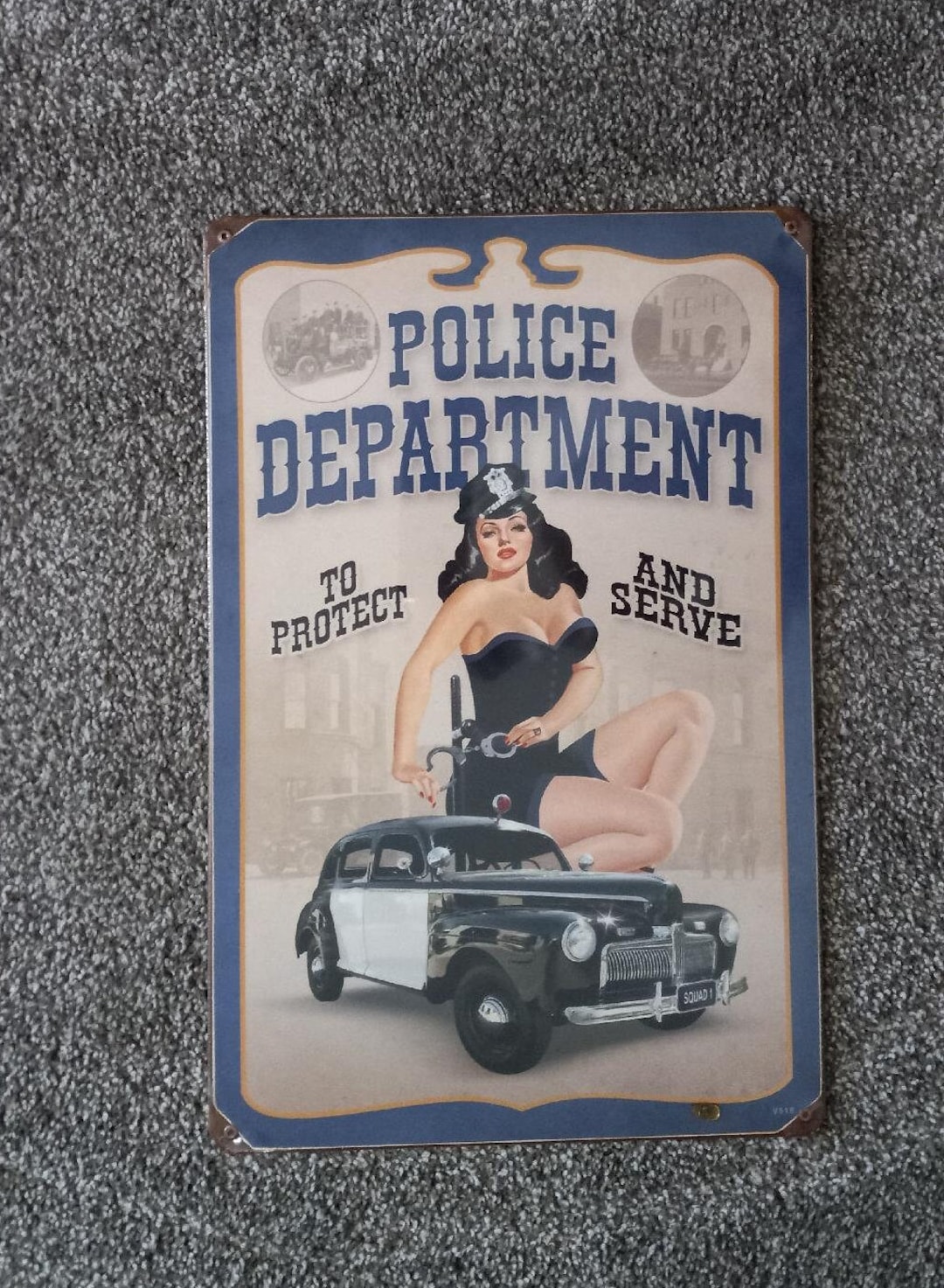 Police Department Heavy Metal Sign Kitchen Store Restaurant Bar Home ...