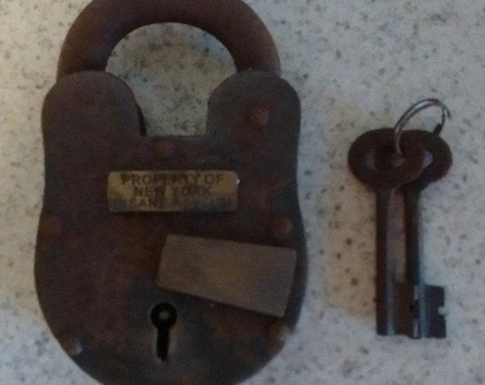 NY Insane Asylum Padlock Heavy Brass Plate Jail Prison Cell - Etsy