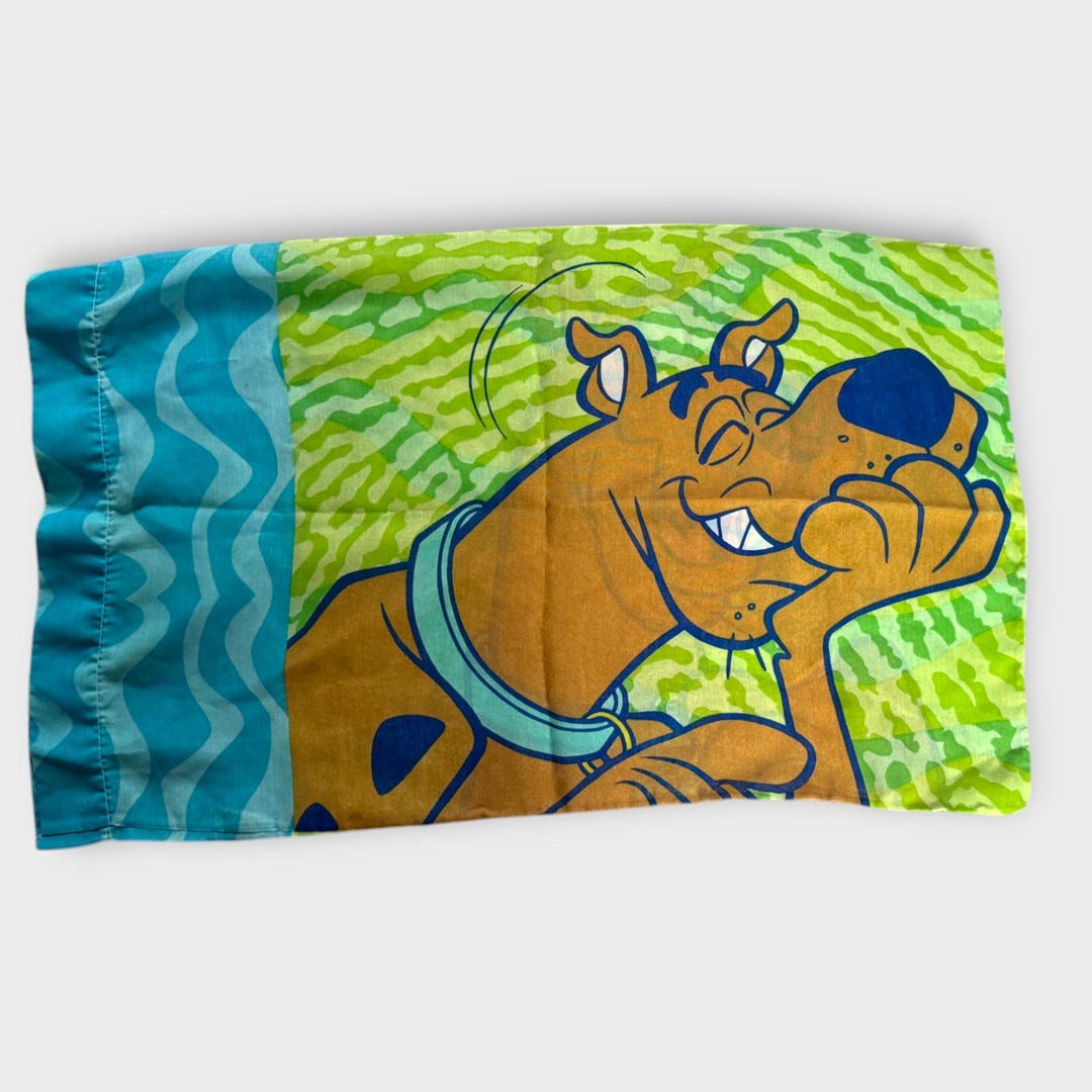 Vintage Y2K Hasbro Scooby-doo Standard Pillow Case Double Side Happy ...