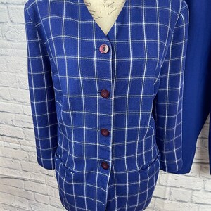 Pendleton Plus Pants Suit Blazer and Pants Size 20W Blue White Vintage ...